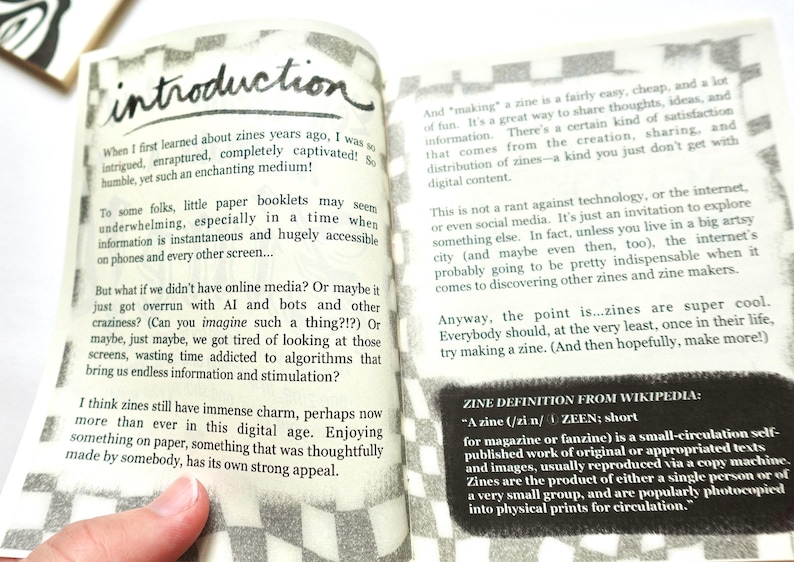 Zine: "you Really Need to Make a Zine!" Handmade Booklet, Stitched ...