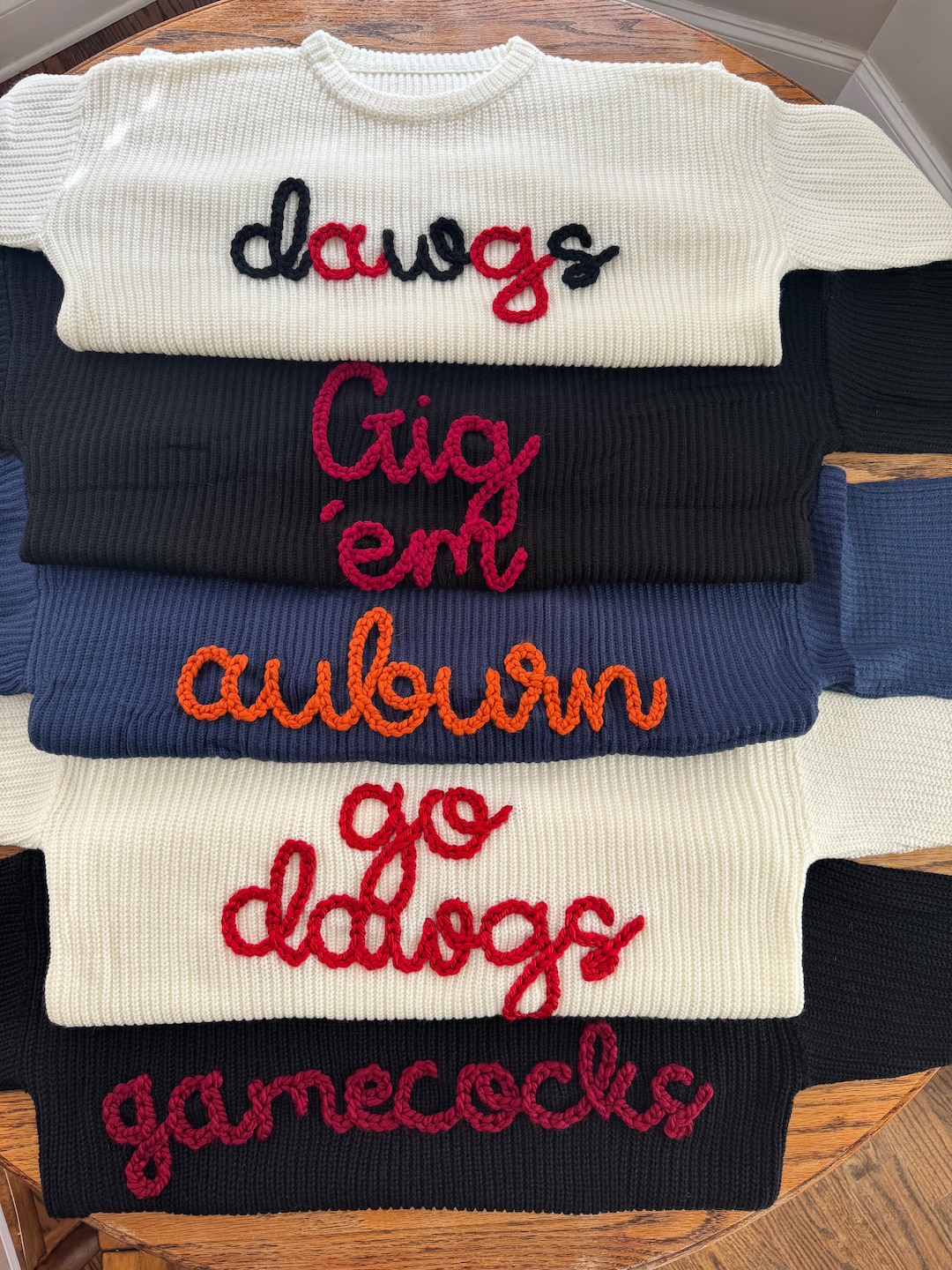 Adult Hand Embroidered Knit Sweater, Custom Sweater, Personalized Women ...