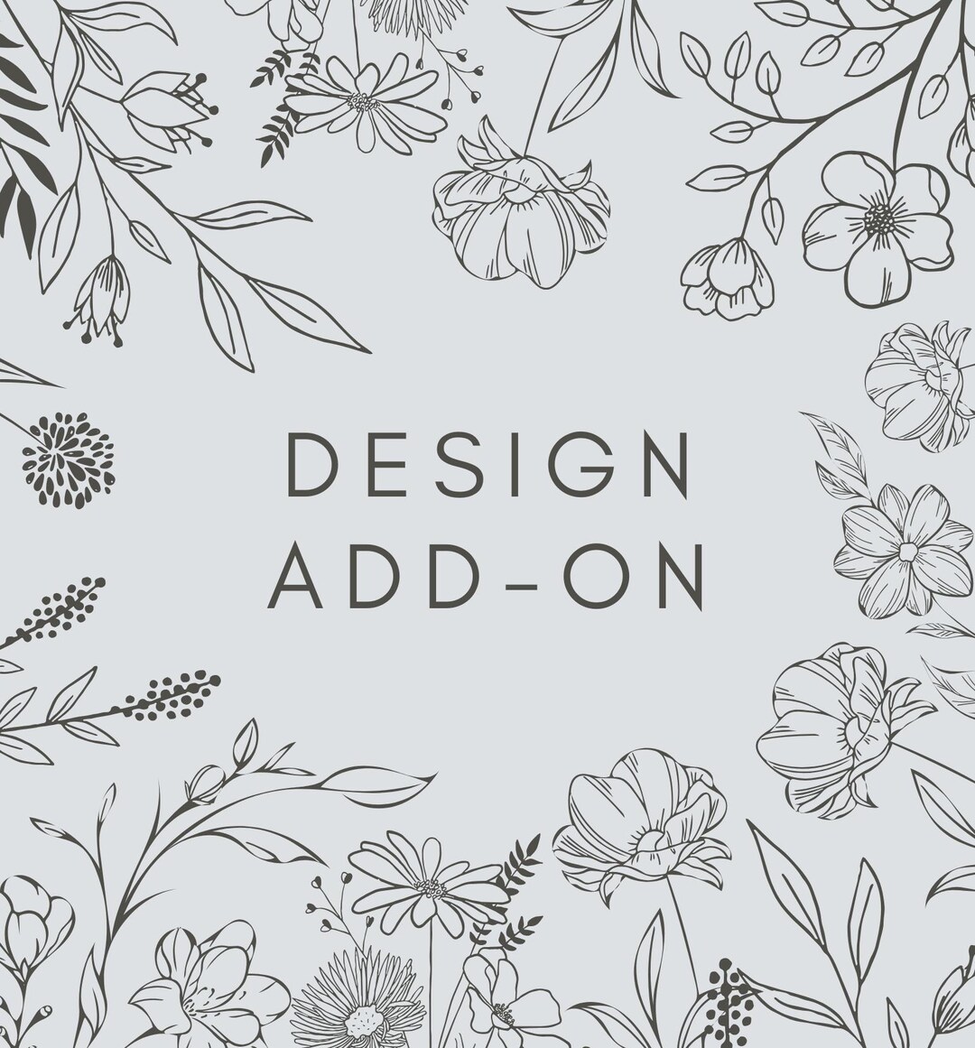 Small Design Add-on - Etsy