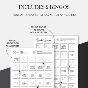 Printable Book Bingo Template: Reading Challenge (LETTER, A4, A5) - Etsy