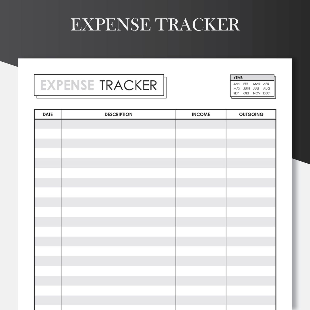 Printable Expense Tracker, Grocery Budget List, Keep Track of Your ...