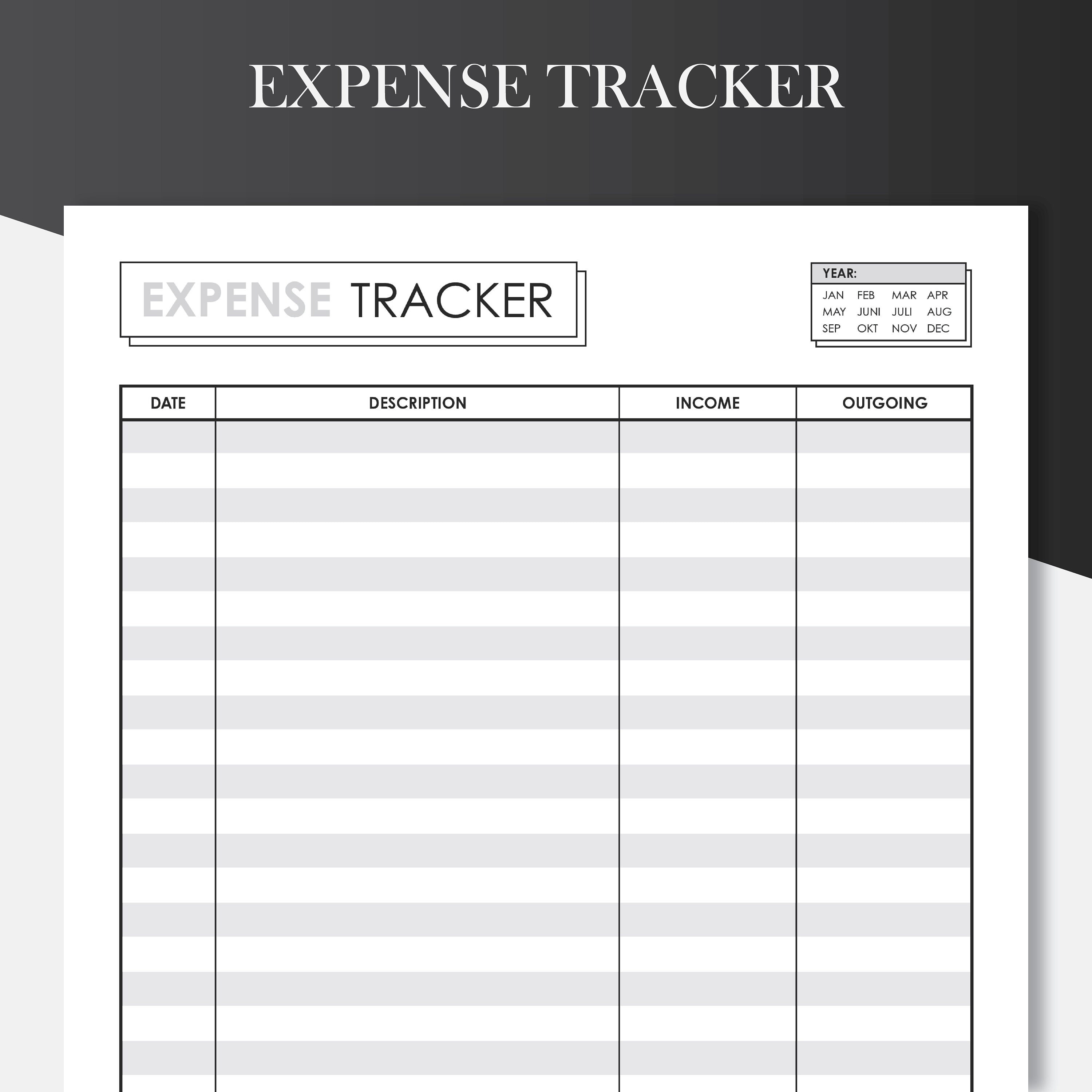 Printable Expense Tracker, Grocery Budget List, Keep Track of Your ...