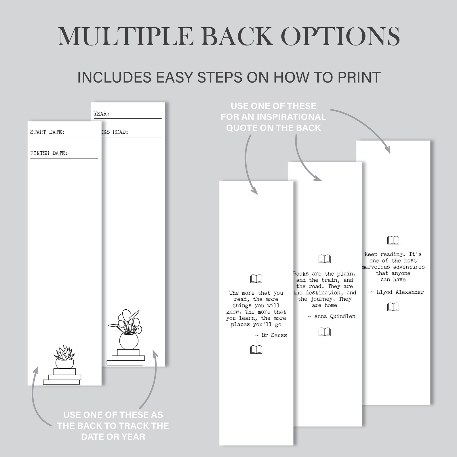Printable Bookmark Book Closet Reading Challenge Bookmarker - Etsy