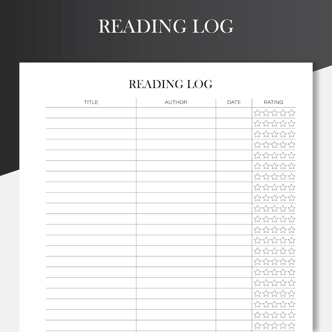 Printable Reading Log, Reading List, Reading Tracker, Books I Have Read ...