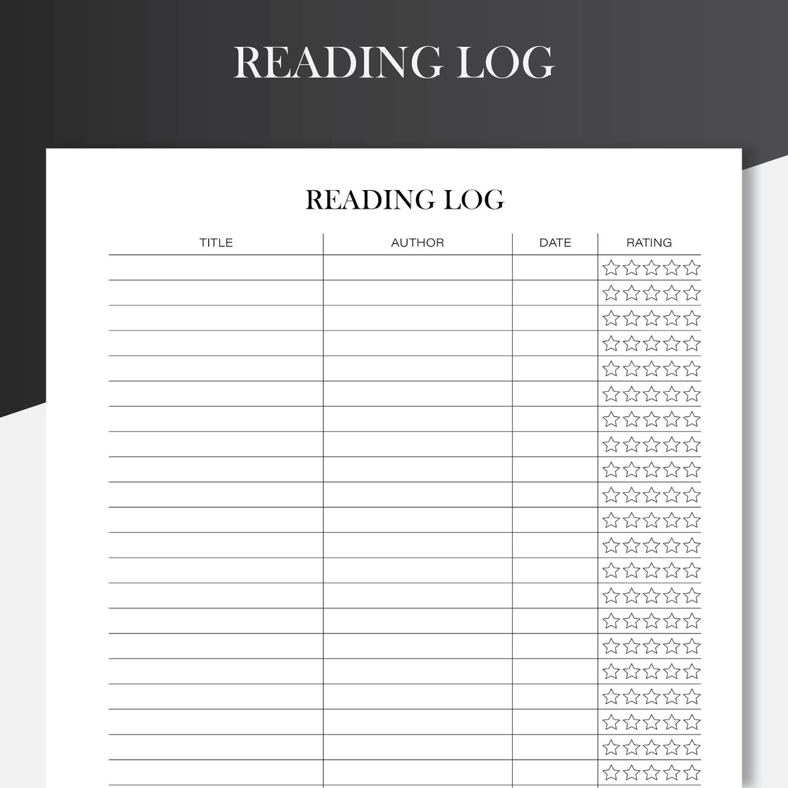 Printable Reading Log, Reading List, Reading Tracker, Books I Have Read ...