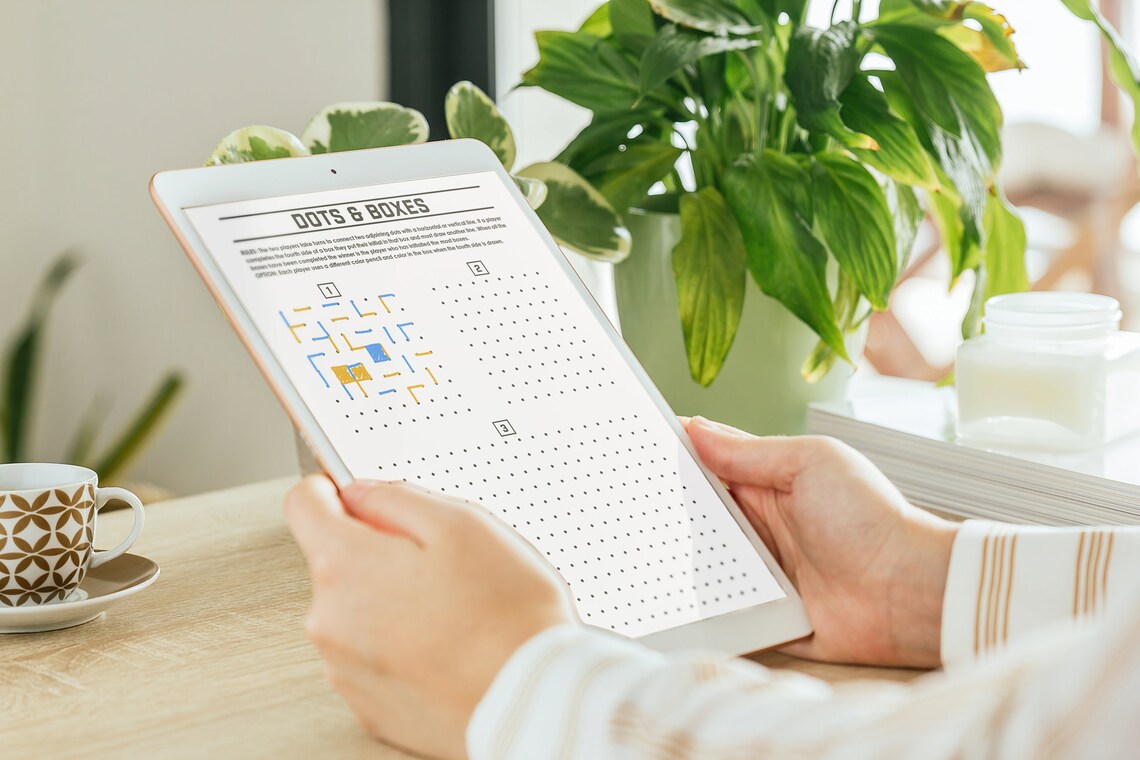 Printable Dots and Boxes Game, Small Board Game, 2 Quick Games. US ...