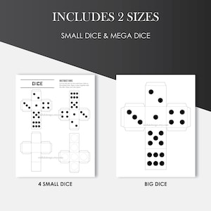 Printable Dice: DIY Template (PDF) - Etsy