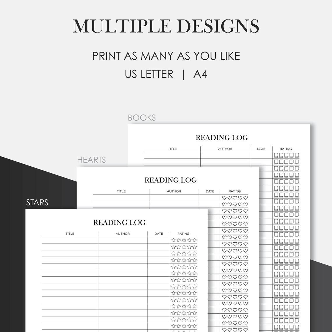 Printable Reading Log, Reading List, Reading Tracker, Books I Have Read ...