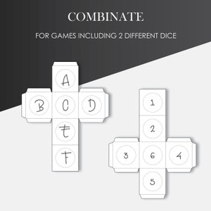 Printable Dice: DIY Template (PDF) - Etsy