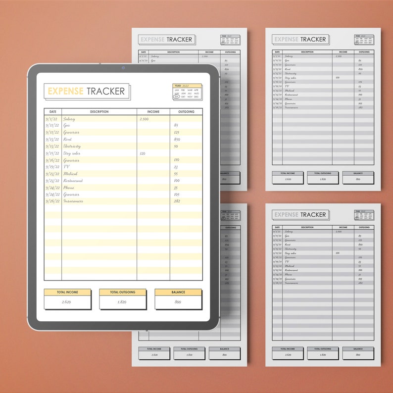 Printable Expense Tracker, Grocery Budget List, Keep Track of Your ...