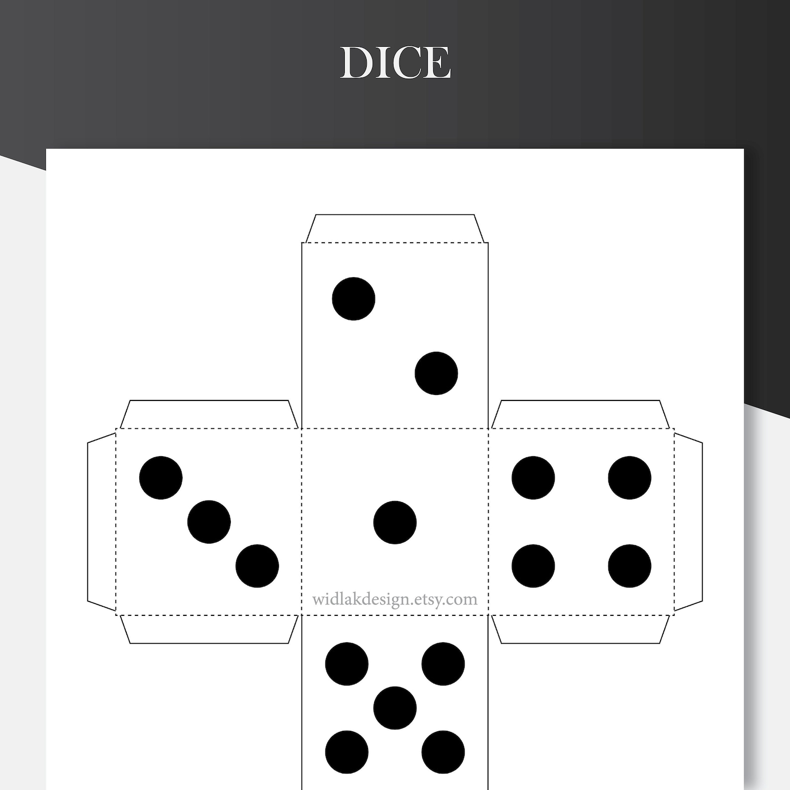 Printable Dice: DIY Template (PDF) - Etsy