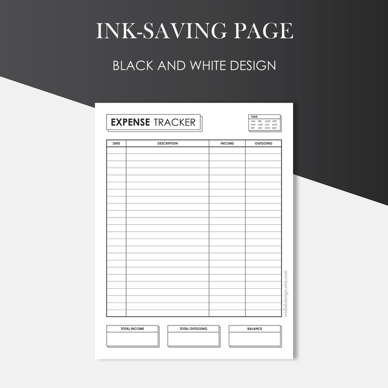 Printable Expense Tracker, Grocery Budget List, Keep Track of Your ...