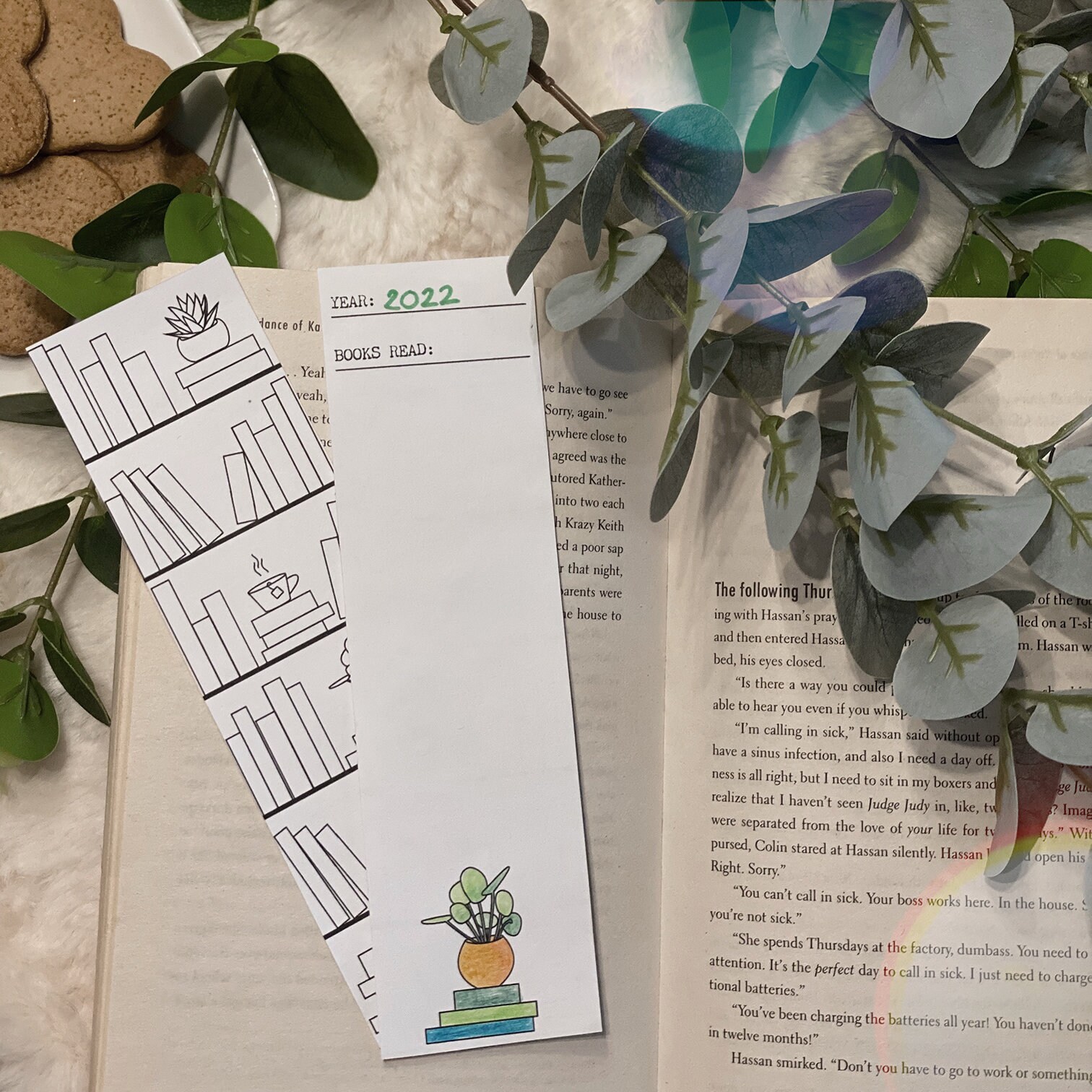 Printable Bookmark: Book Closet, Reading Challenge, Book Tracking (PDF ...