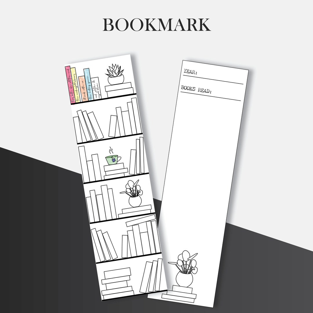 Printable Bookmark, Book Closet, Reading Challenge, Bookmarker Template ...