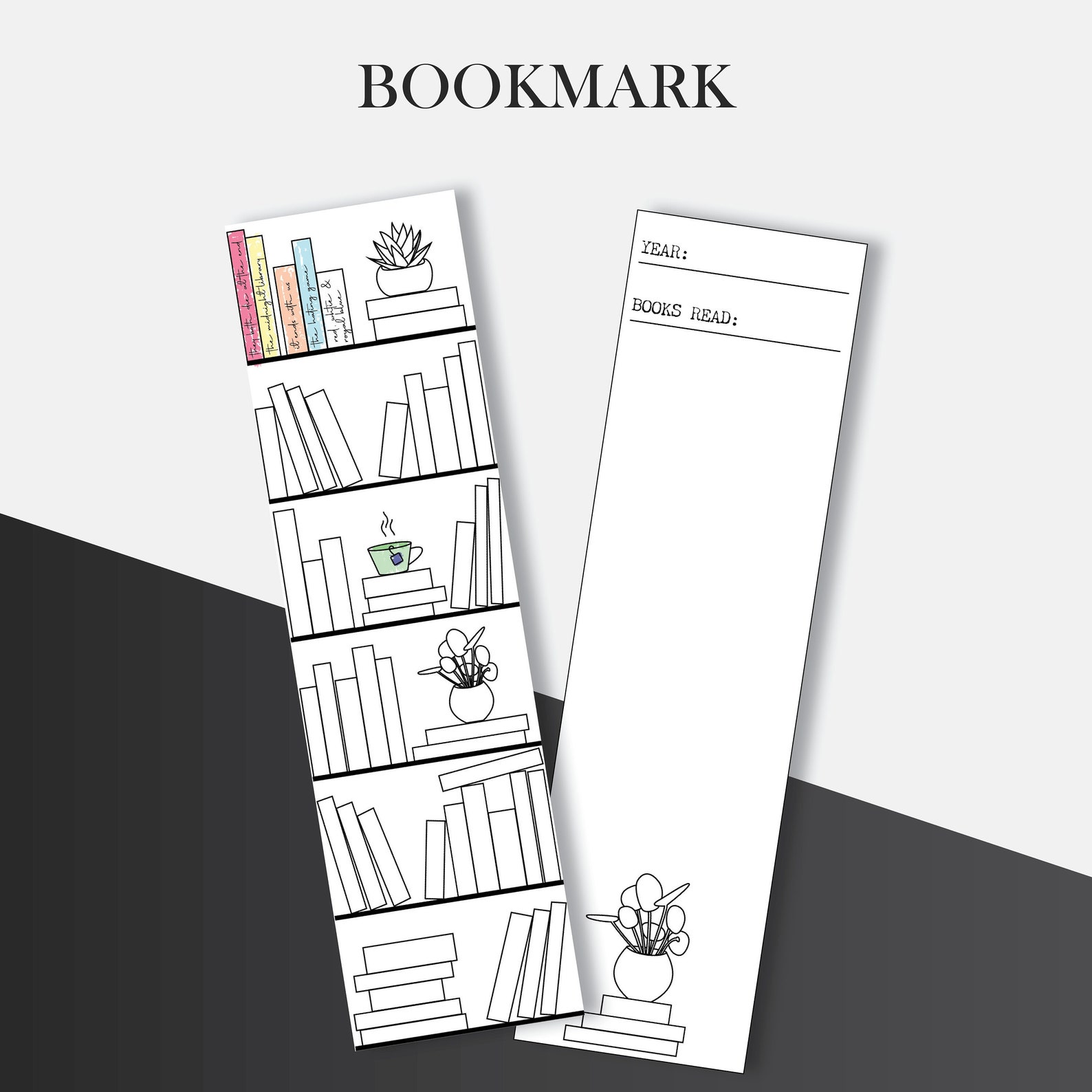 Printable Bookmark: Book Closet, Reading Challenge, Book Tracking (PDF ...