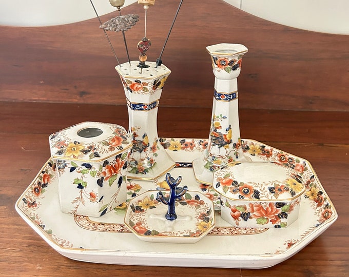 Vintage Coronaware S Hancock & Sons Vanity Set Vintage Decorative Tray ...