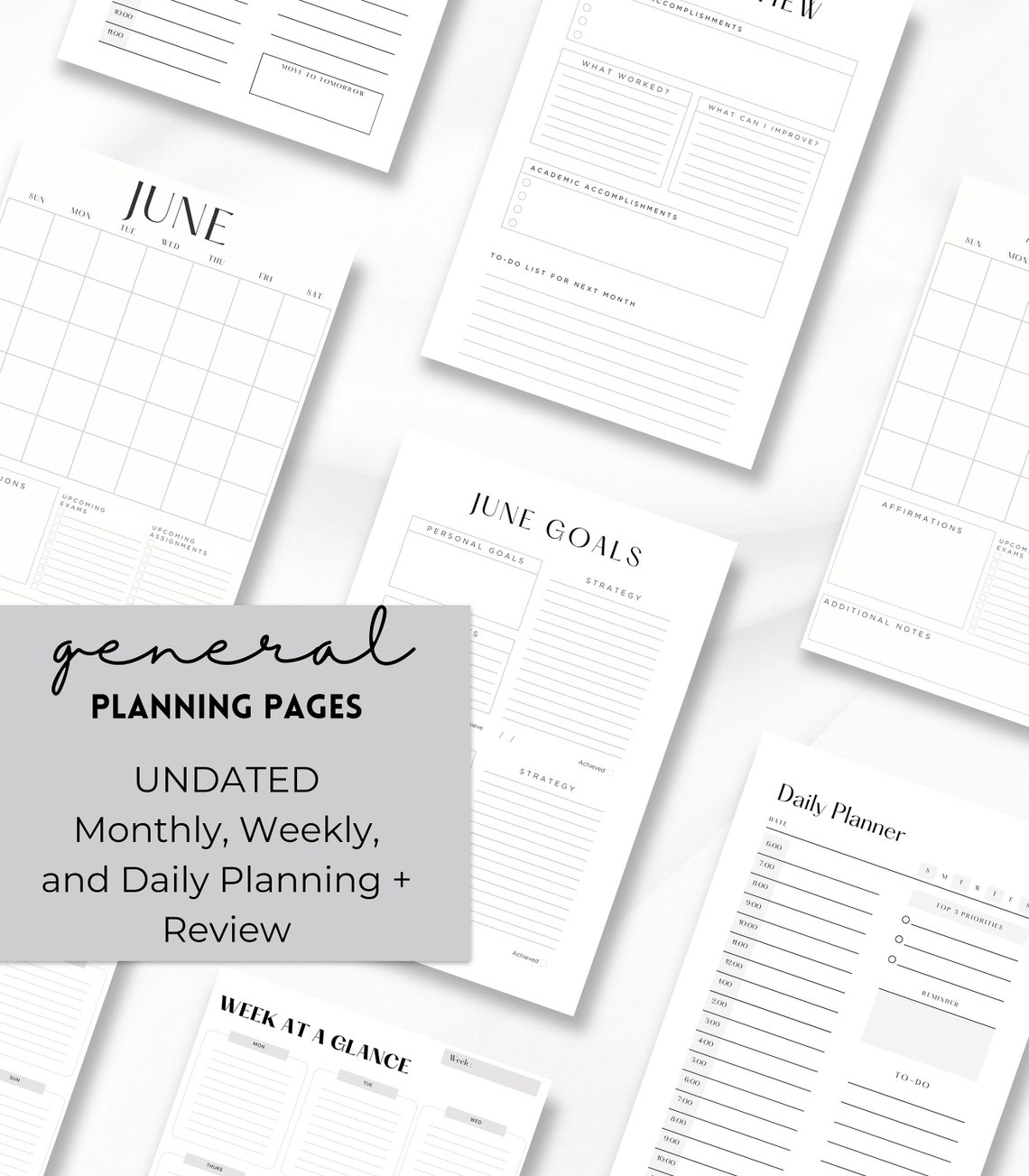 PHD Planner, Ultimate Planner Bundle for Dissertation, Academic Planner ...