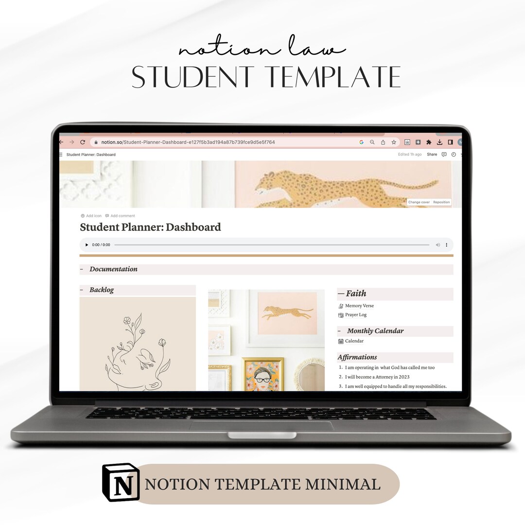 Notion Student Template Law School, Notion Dashboard, Case Brief, Bar ...