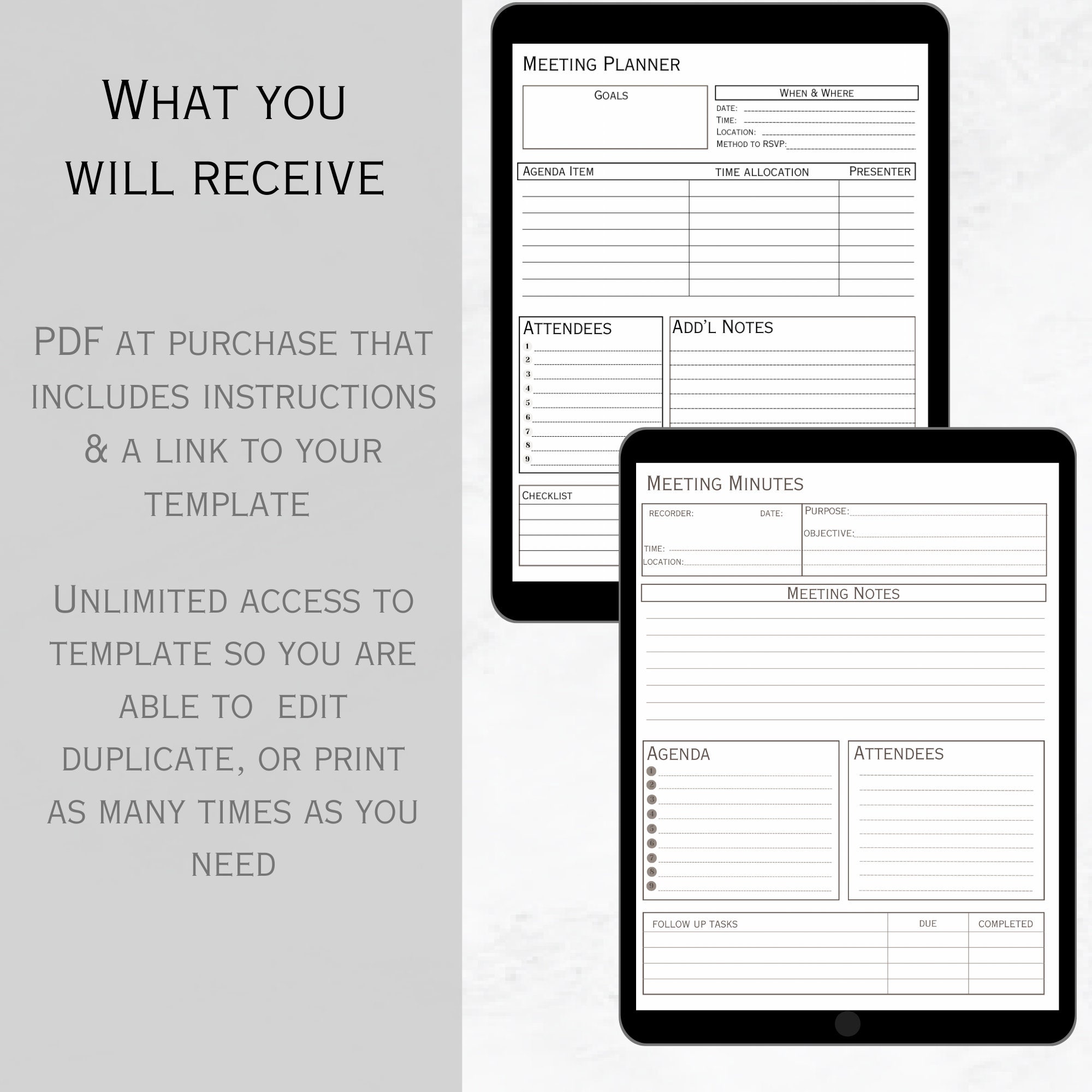 Pta Meeting Reminder Secretary Minutes Pta Meeting Agenda - Etsy