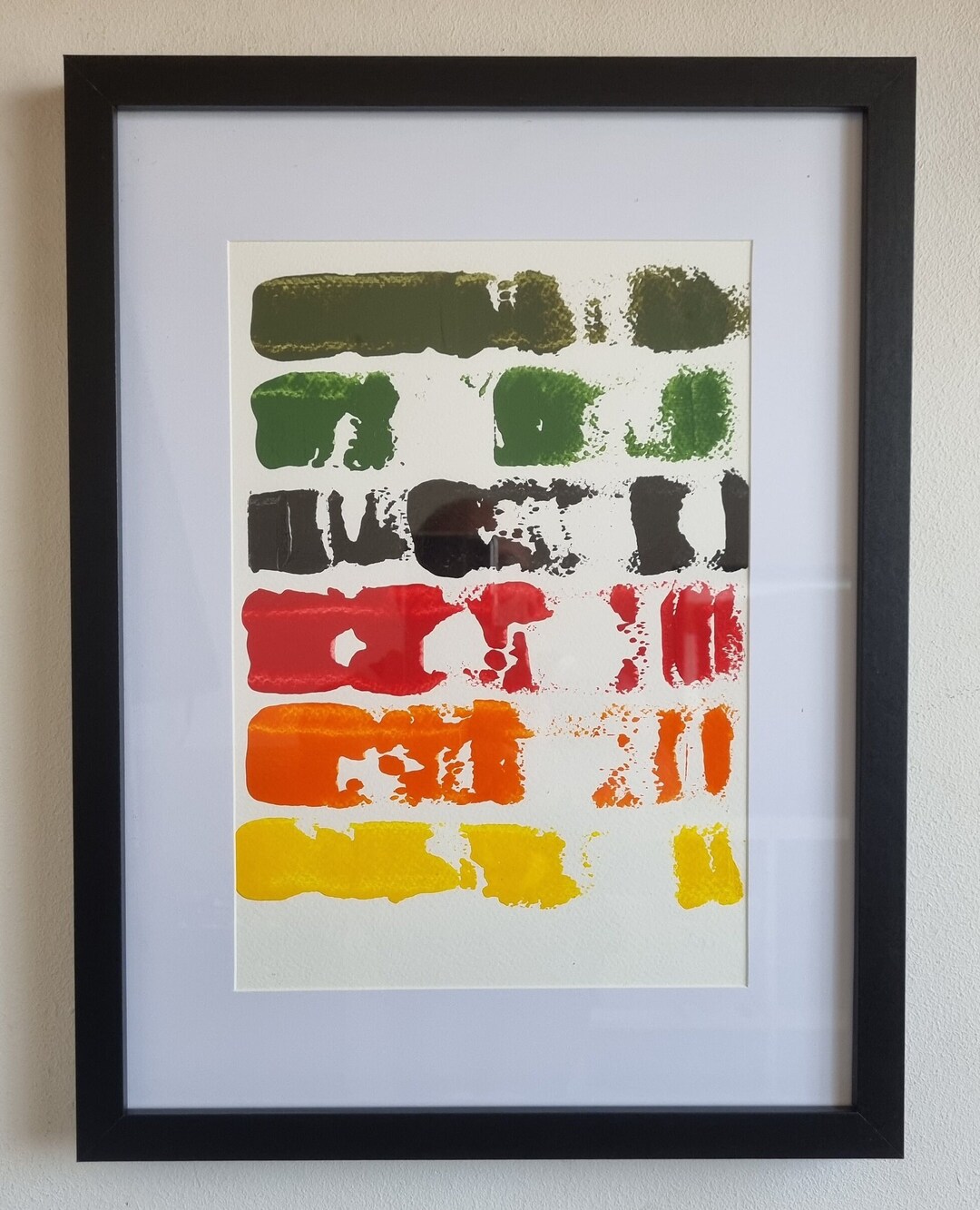A4 'tribe' Abstract/contemporary Painting in an A3 Black Wooden Frame ...
