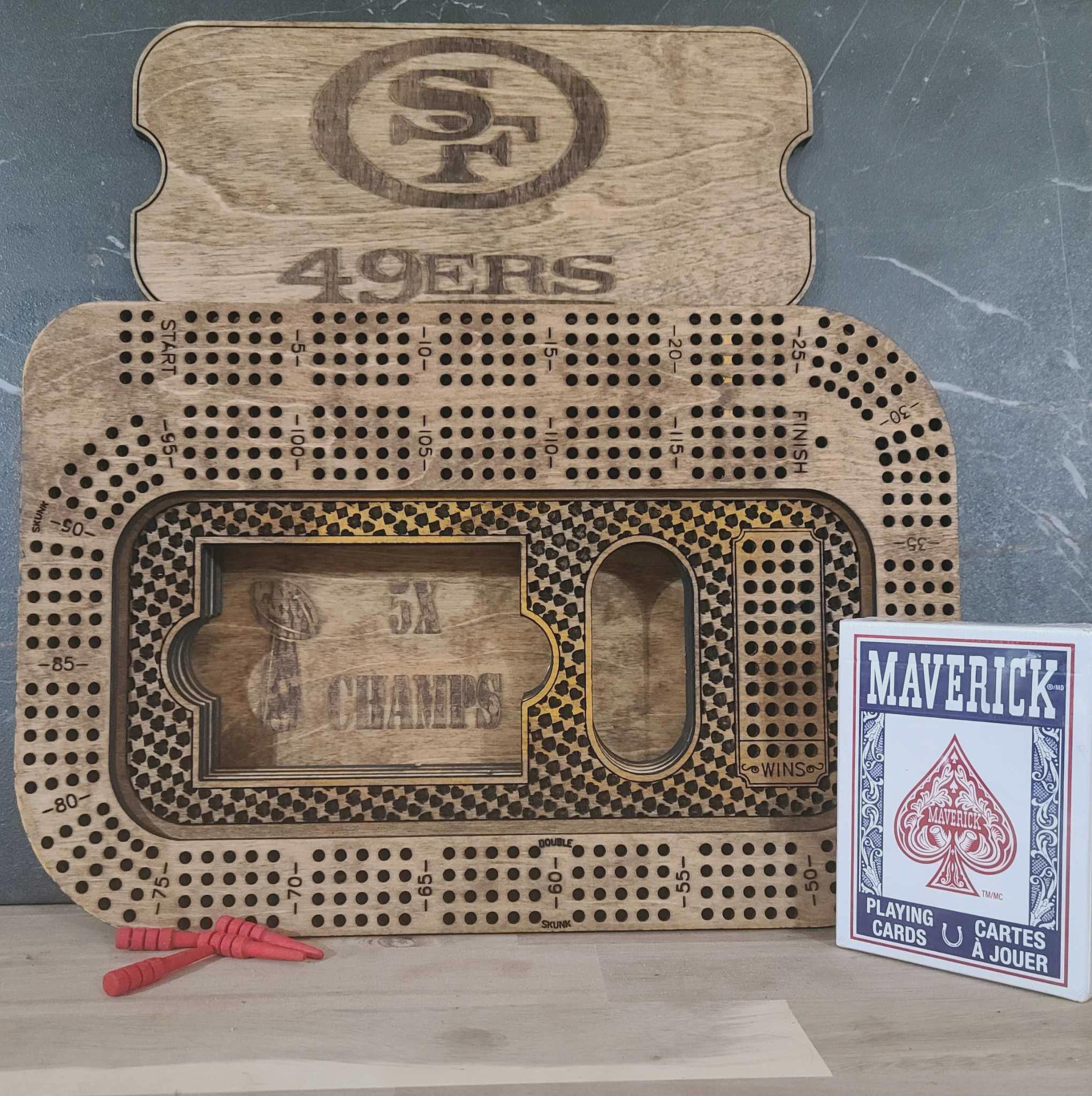 Sport Team Cribbage Board - Etsy