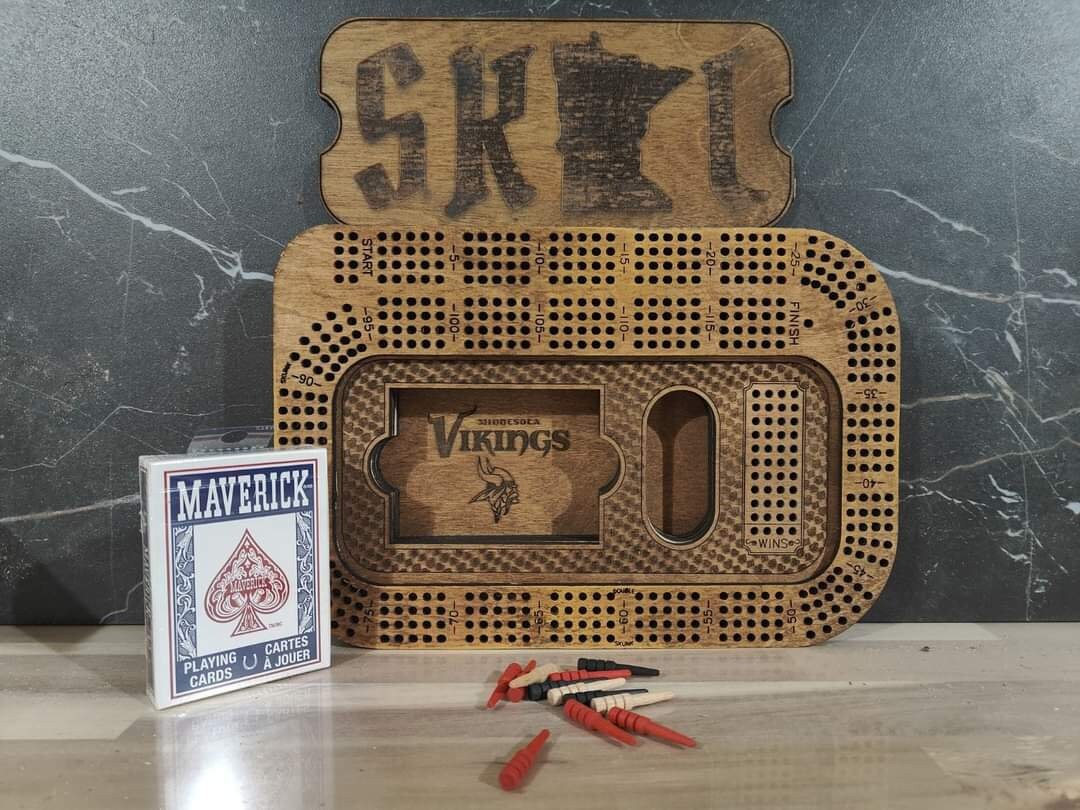 Minnesota Vikings Cribbage Board - Etsy