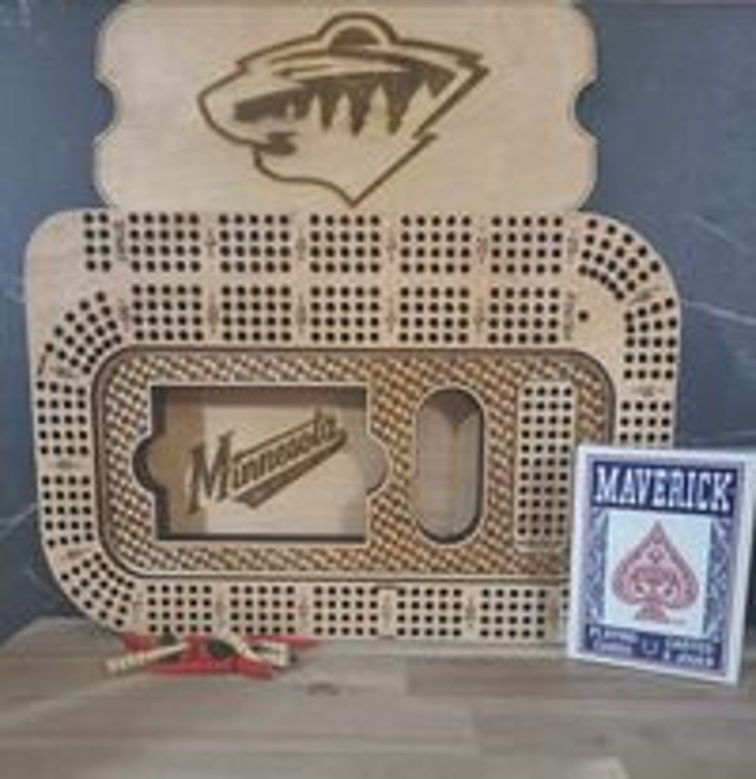 Minnesota Wild Cribbage Board. - Etsy