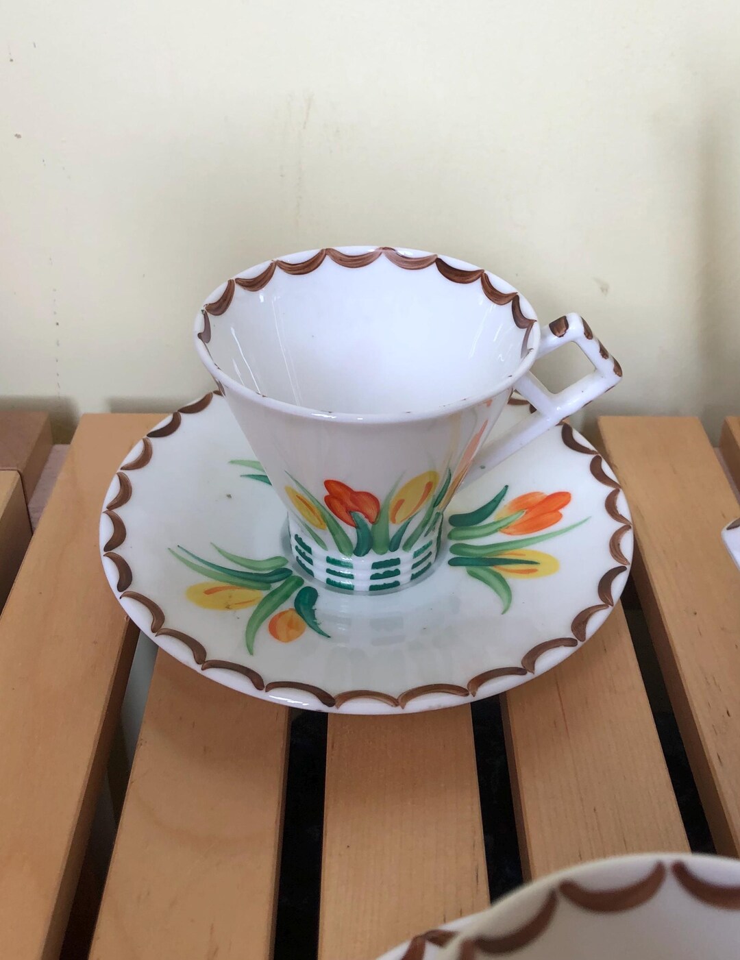 Art Deco Crocus Pattern China by Foley - Etsy