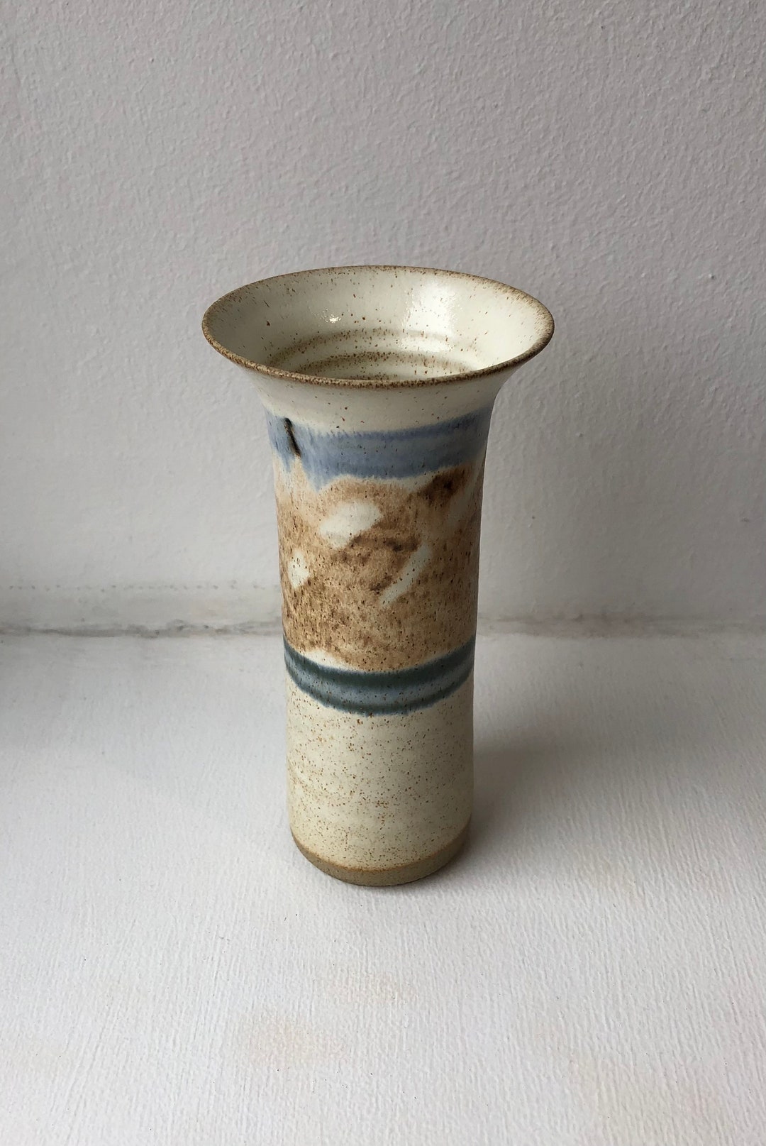 Glazed Stoneware Tube Vase by Ingleton Pottery North - Etsy