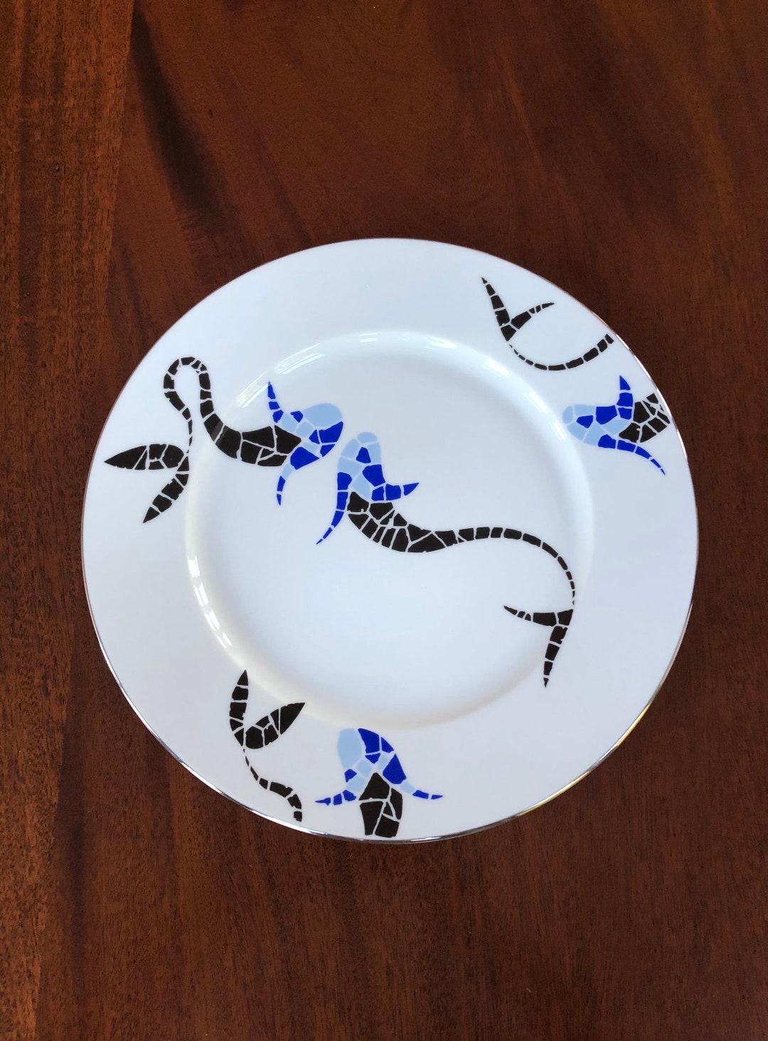 Gaudi Inspired Mosaic Whales Plate by Jordi Nogues of Barcelona. - Etsy