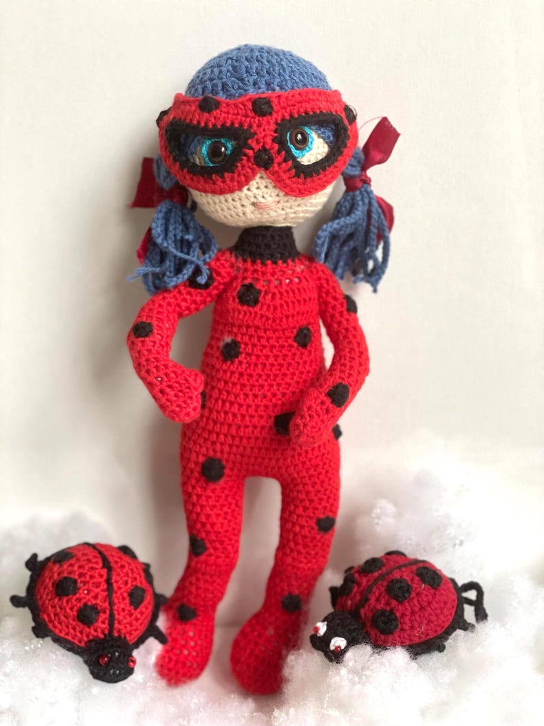 Amigurumi Ladybug Doll Crochet Pattern PDF, Beginner Crochet, Girl ...