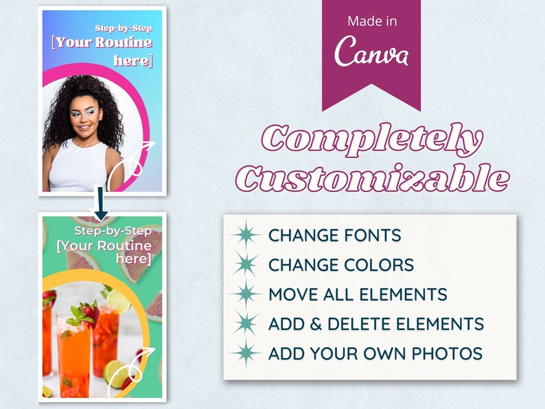 Gradient Instagram Carousel Canva Template | Social Media Story and ...