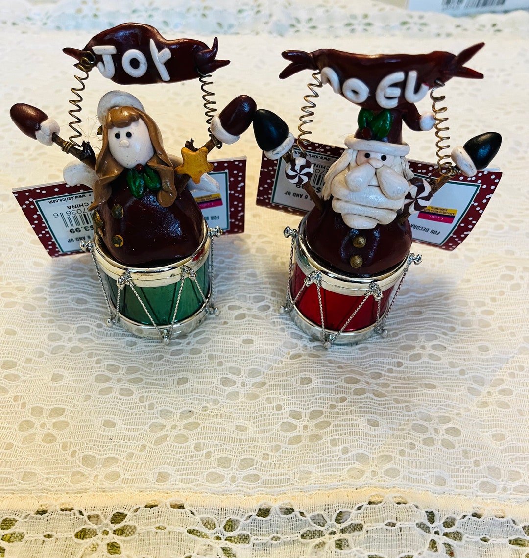 Angel or Santa Drum Ornaments for Your Christmas Tree You Choose Darice ...