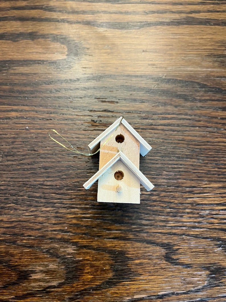 Miniature Wood Birdhouse 2 Inch 1pcs Crafts Darice Vintage 9157-82 ...