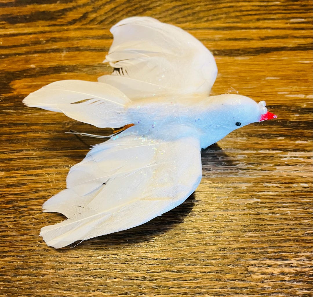 Dove Artificial Feathered White Dove Darice Vintage 4 Inch Bird - Etsy
