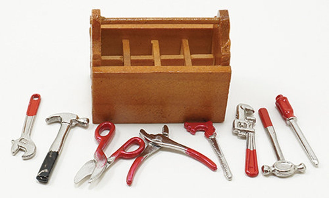 Tool Box With Tools Town Square Miniatures Z1323B - Etsy