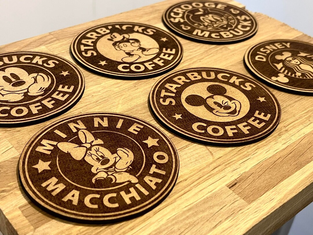 Disney Inspired Wooden Coasters I Engraved I 100mm I Drinks Coaster Set ...