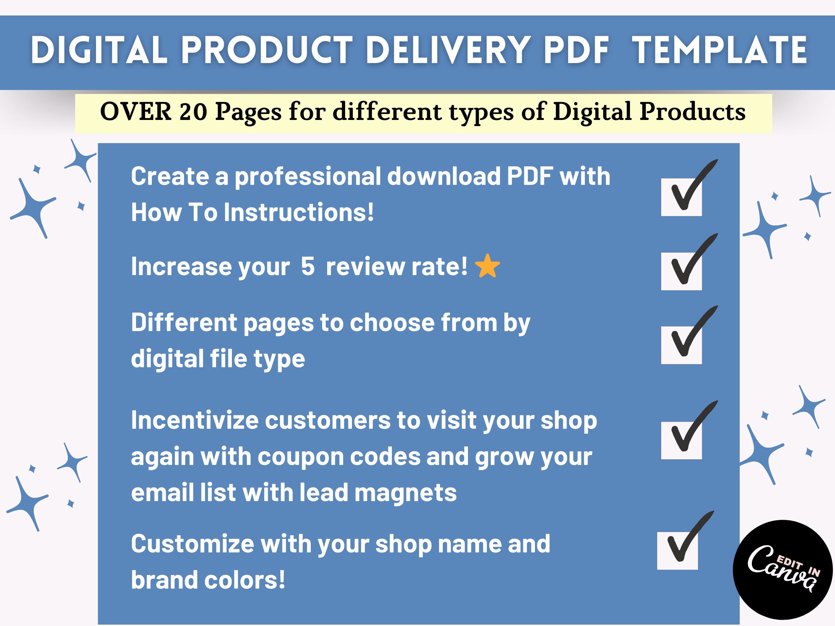 Digital Product Download Instruction Template Etsy Digital Sellers Link ...