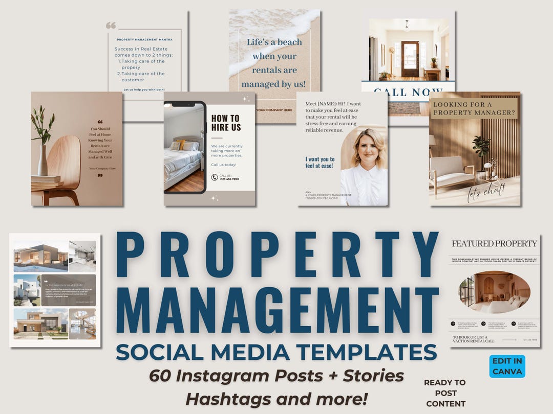 Property Management Instagram Post | Editable Property Business Social ...