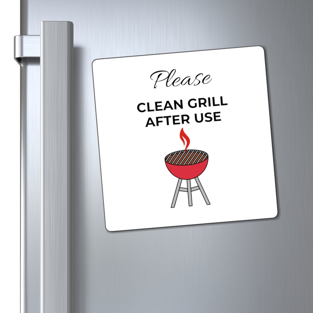Please Clean Grill Airbnb Magnet | STR Magnet Signage |airbnb Clean ...