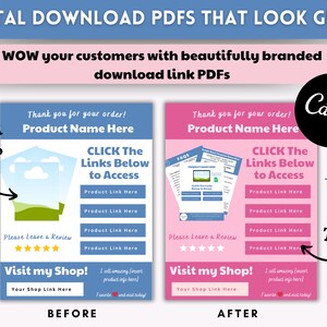 Digital Download Instruction Template for Digital Product | How to ...