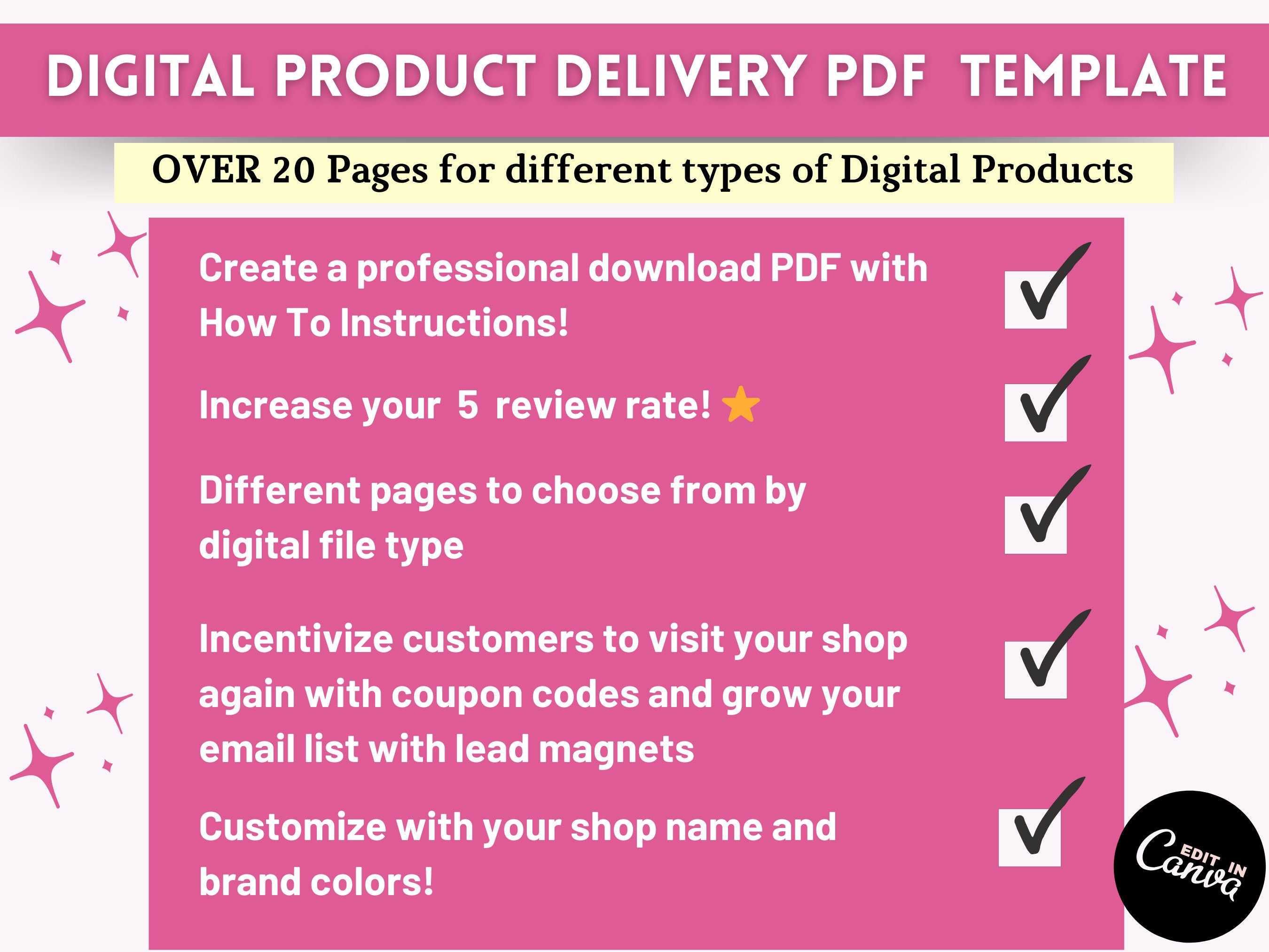 Digital Download Instruction Template for Digital Product How to ...