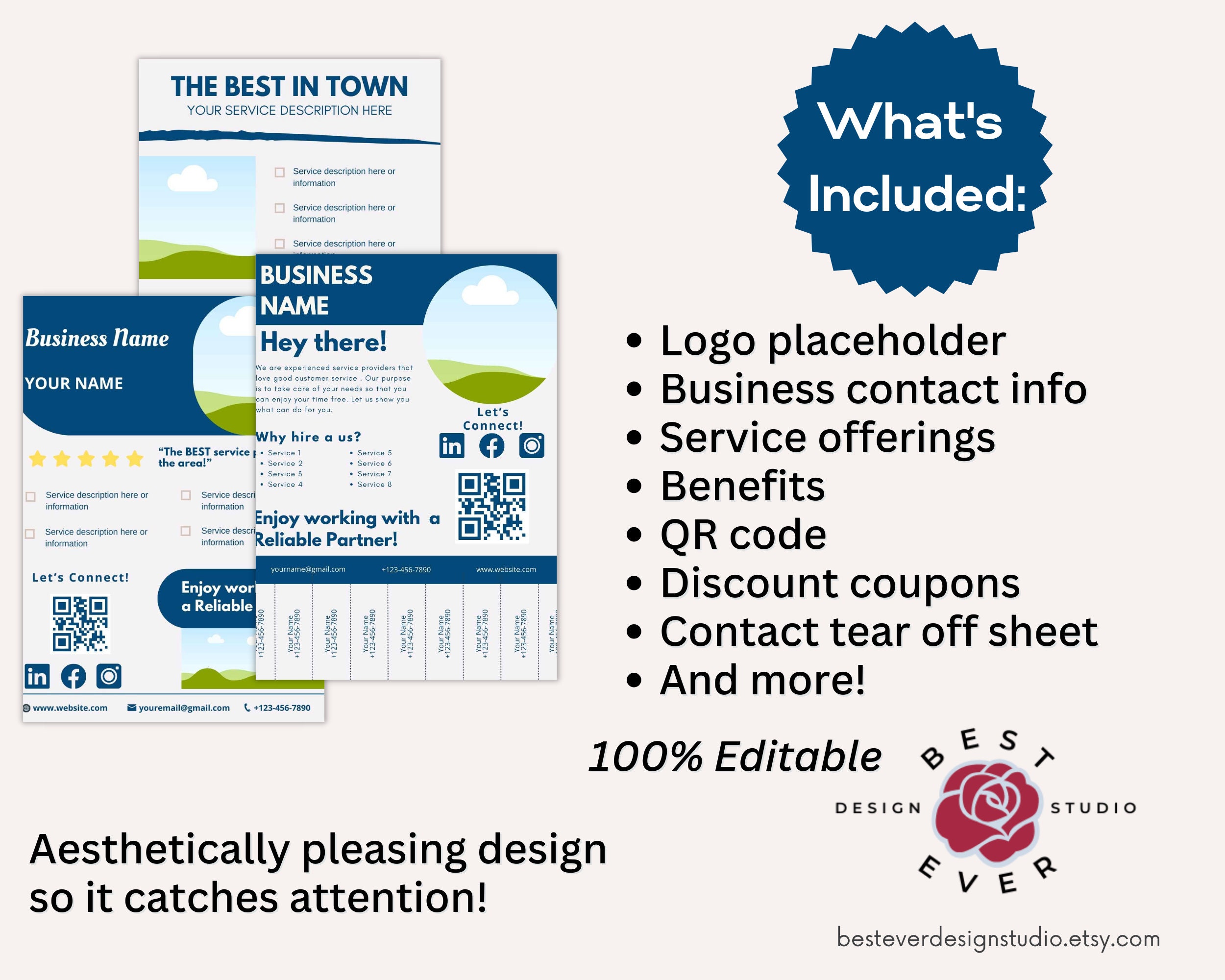 Customizable Business Flyer Designs Template Showcase Your Services ...