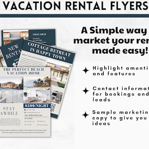 Airbnb Flyer Template | Short Term Rental Flyer | Vacation Rental ...