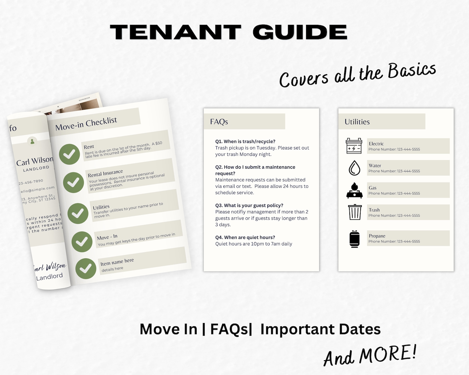 Tenant Welcome Packet Template for Landlords| Tenant Welcome Guide ...