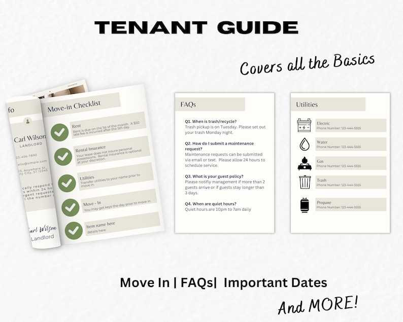 Tenant Welcome Guide Template| Tenant Welcome Packet Canva Download for ...
