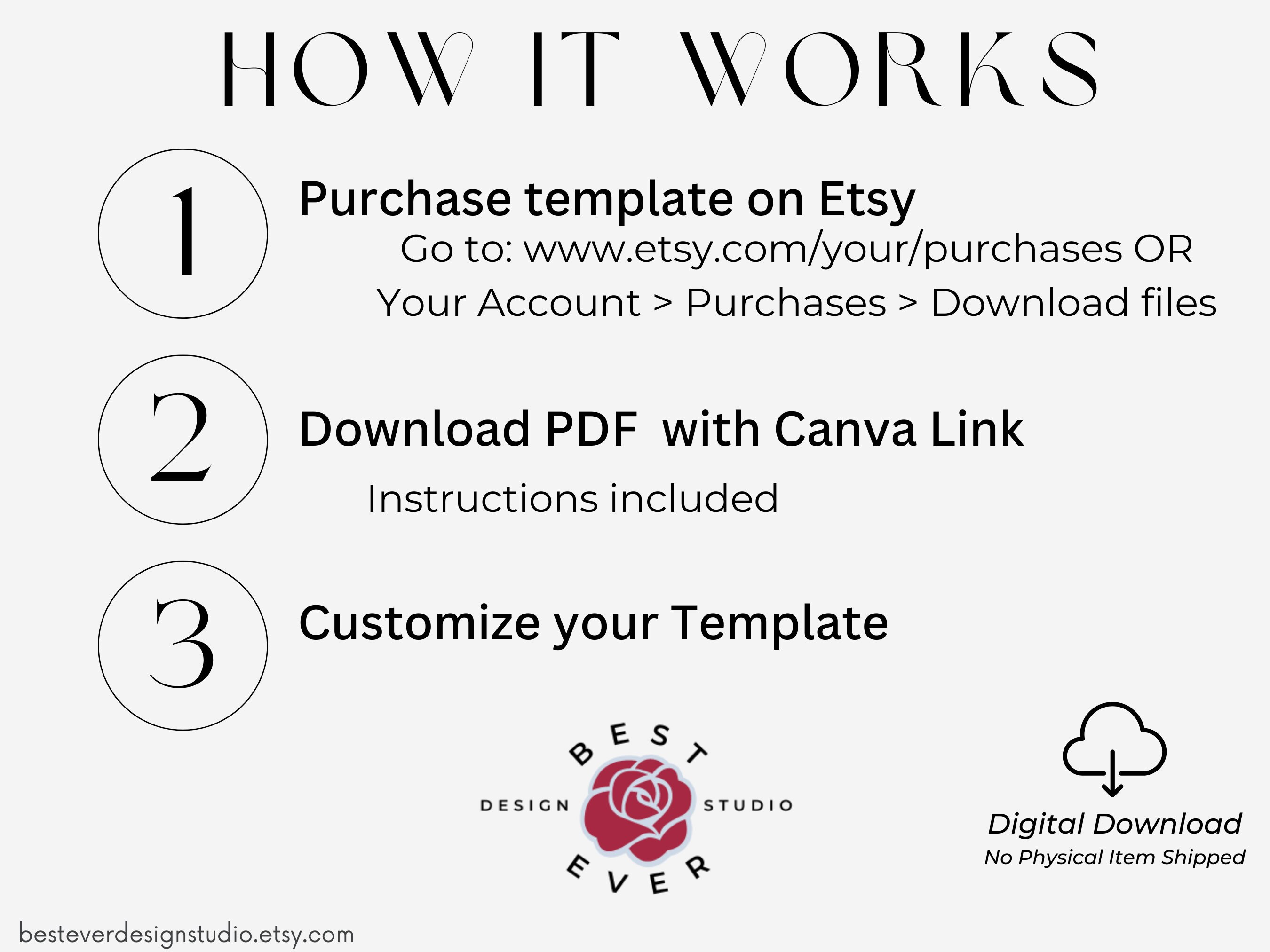 Digital Download Link Page Template Canva Download Guide for Digital ...