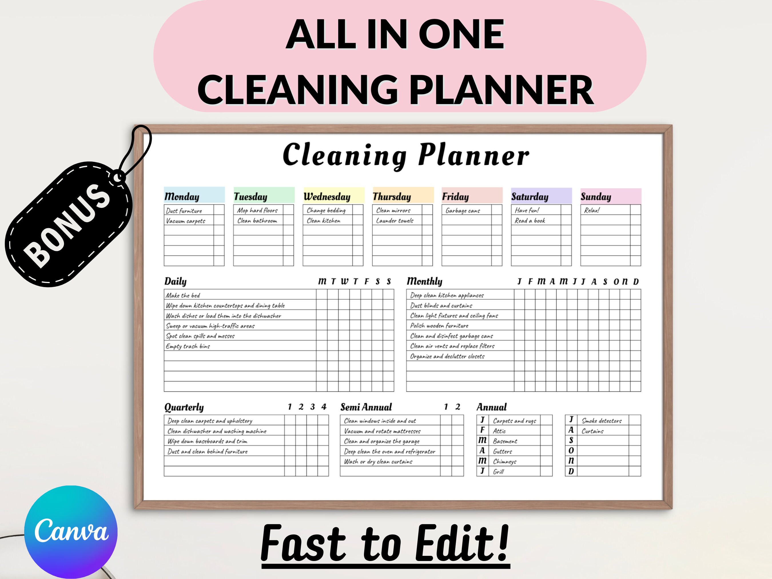 Home Maintenance Checklist, Printable Home Maintenance Planner ...