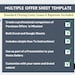 Multiple Offer Spreadsheet for Excel & Google Sheets | Multiple Offer Summary Sheet Template ...