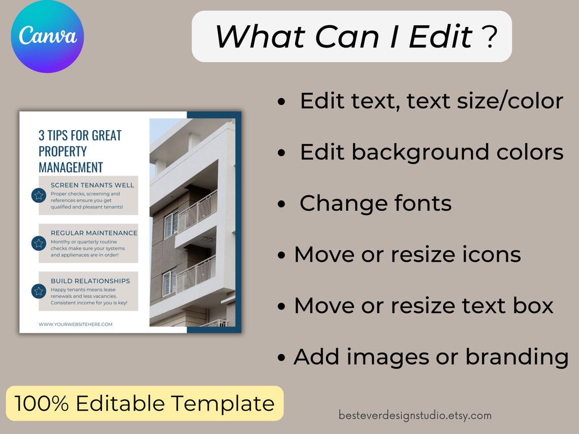Property Management Instagram Post Editable Property Business Social ...